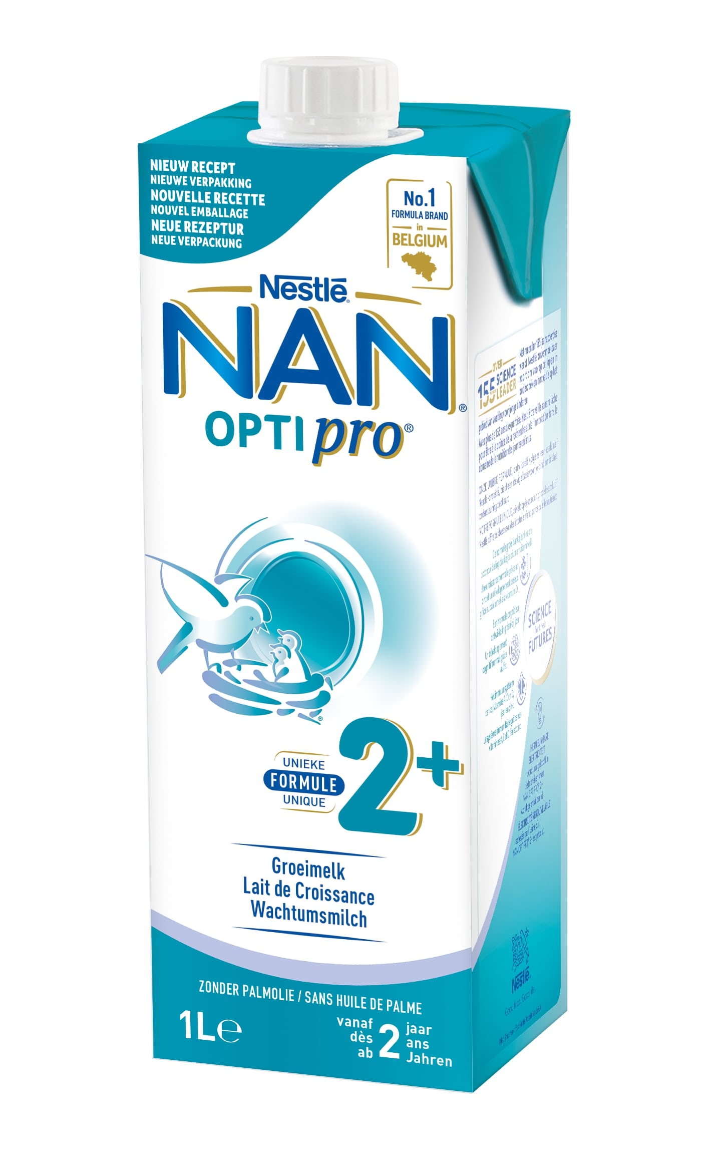 NESTLÉ NAN Optipro Groeimelk 2+ Baby 1l - Melk 2de leeftijd | Online ...