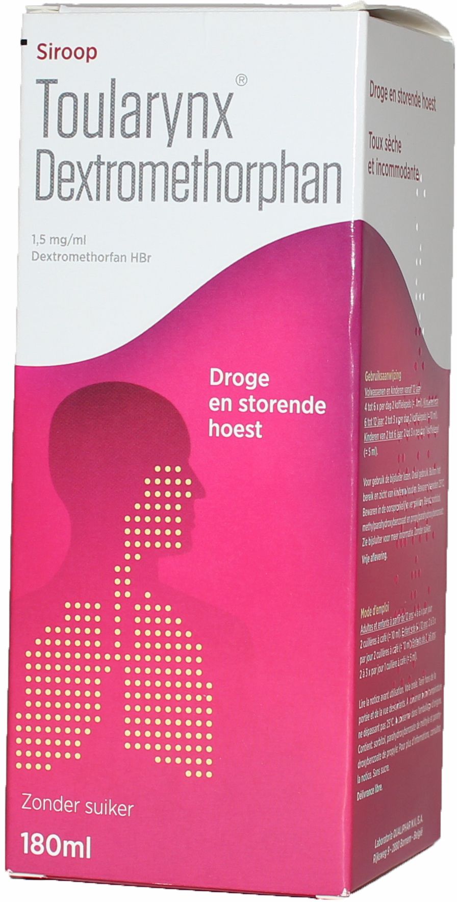 Toularynx Dextromethorfan 1,5mg/ml Siroop 180ml - Droge hoest | Online ...