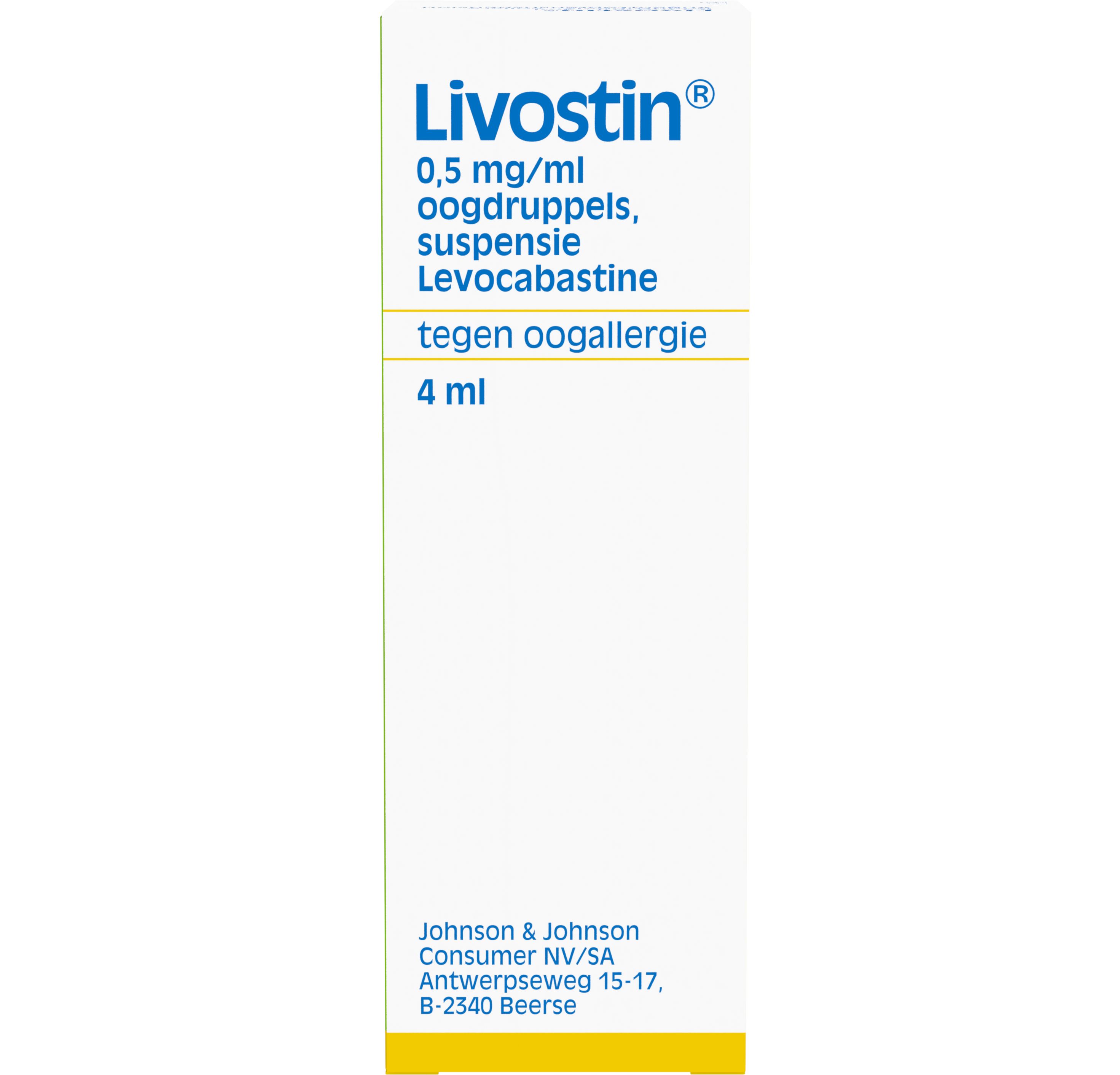 Livostin 0,5 mg/ml Collyre 4ml - Allergies | Pharmacie en ligne - Medi ...