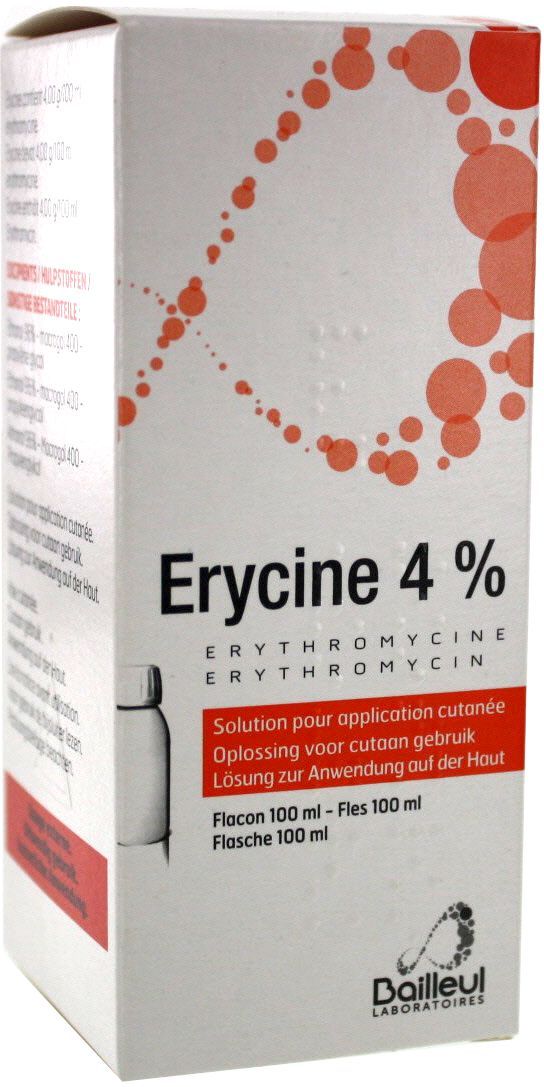 Erycine 4 % Solution Pour Application Cutanée 100ml - Acné | Pharmacie ...