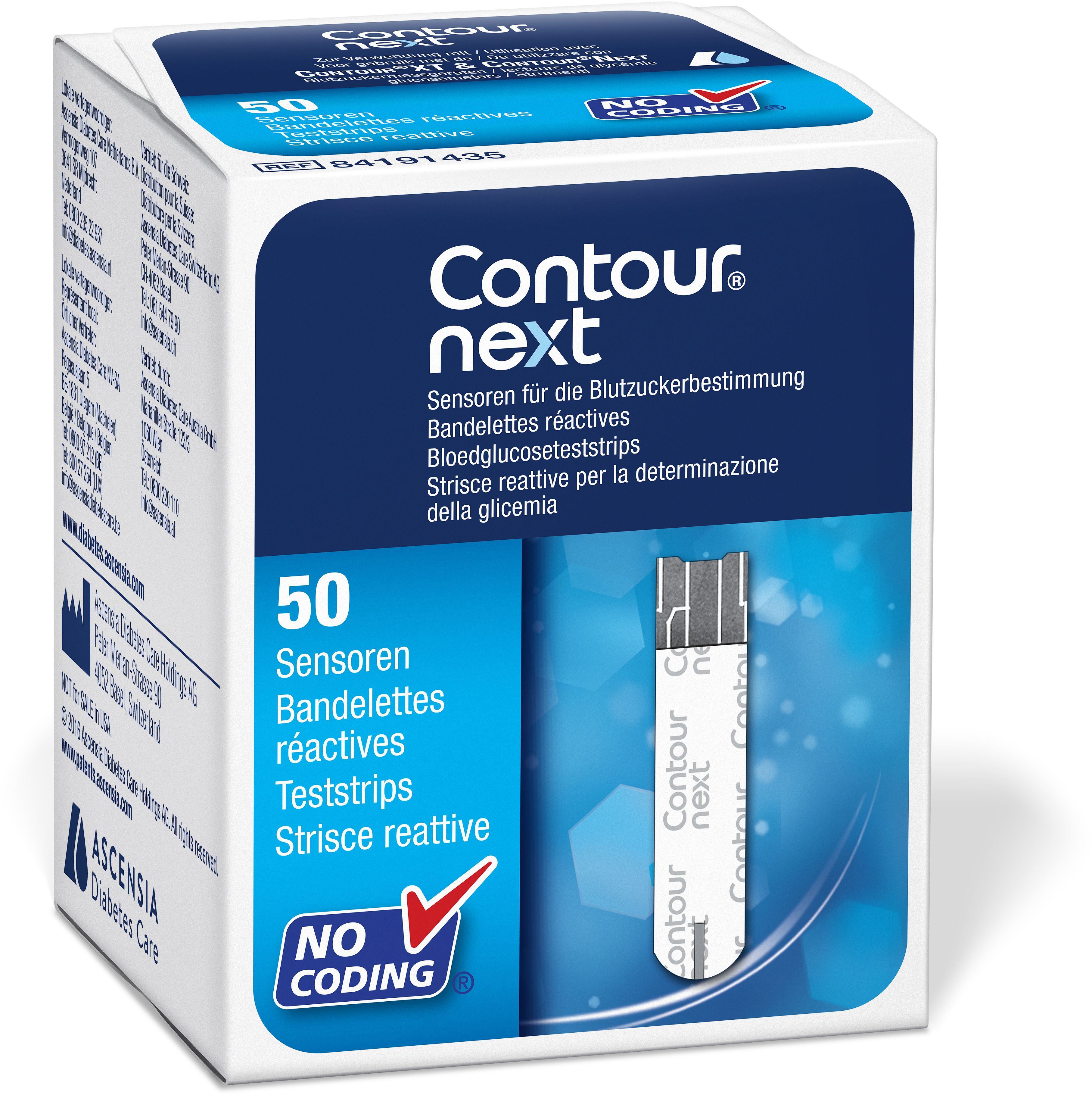 Ascensia Contour Next Bandelettes Reactives 50 - Diabète - Glycémie ...