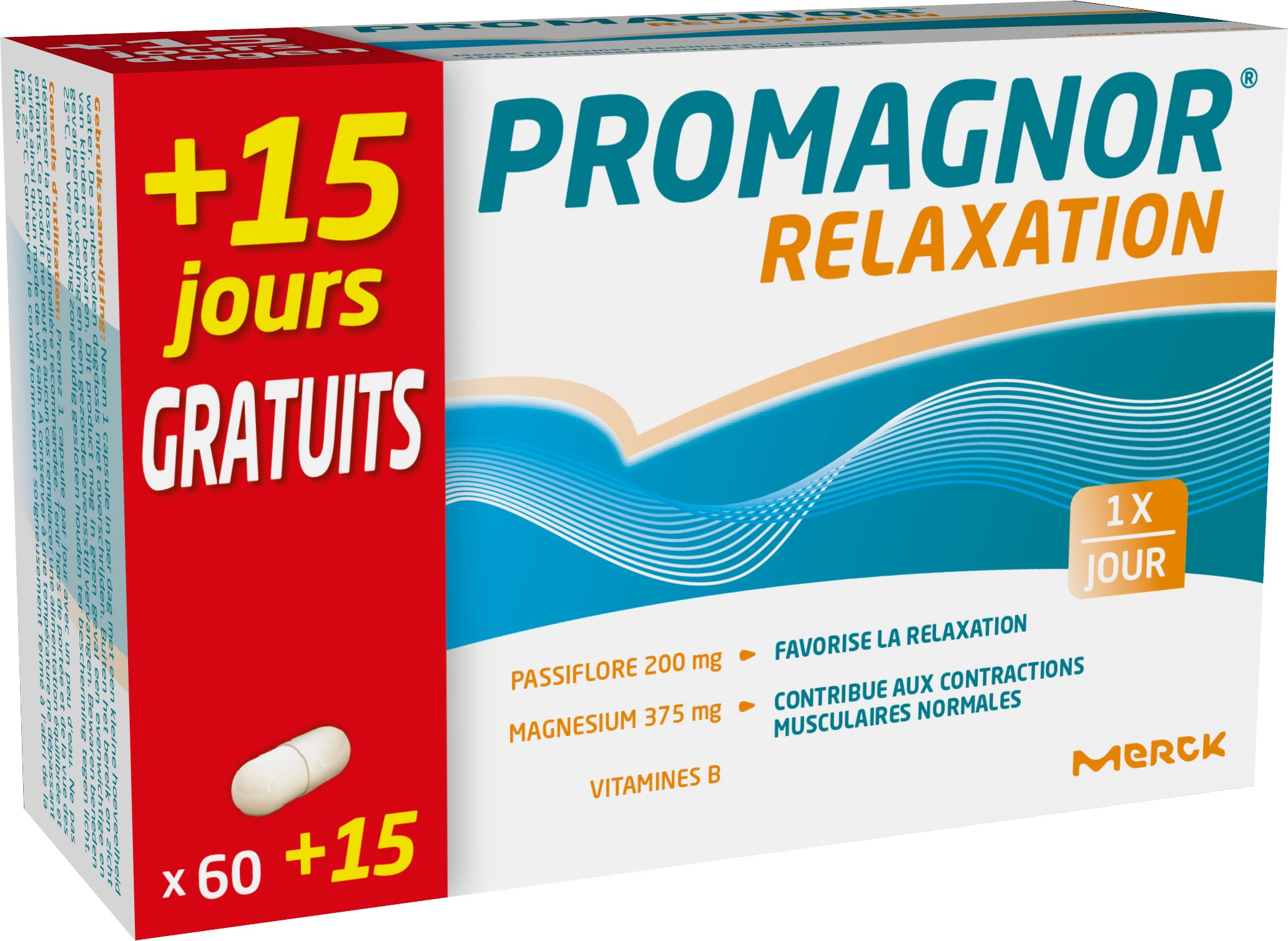 Promagnor Relaxation 60 Capsules (+ 15 capsules gratuites) - Stress ...