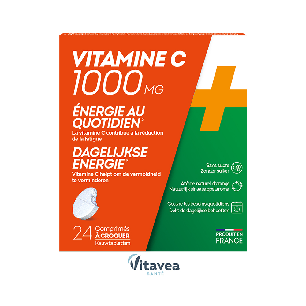 Vitavea Vitamin C 1000mg 24 Comprimés à Croquer | Parapharmacie en ...