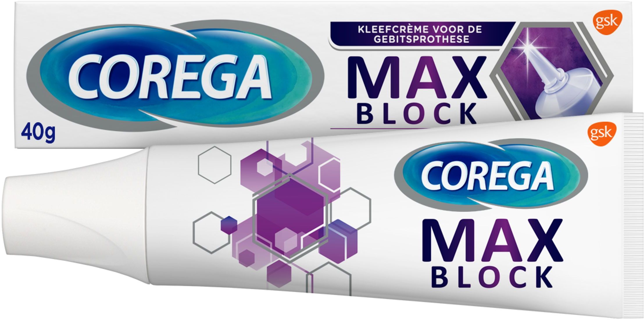 Corega Max Block Kleefcrème Gebitsprothese 40g - Verzorging van ...