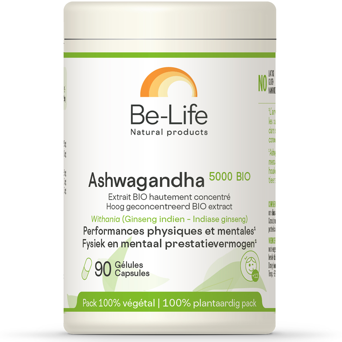 Be-Life Ashwagandha 5000 90 Gélules - Stress - Relaxation ...