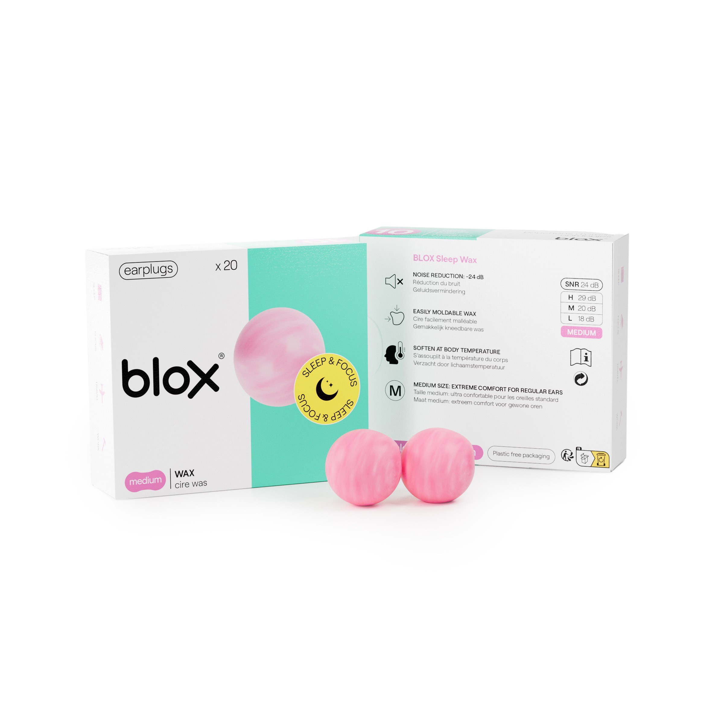 Blox Cire Naturelle Bouchons Oreille 10 Paires Protection Auditive ...