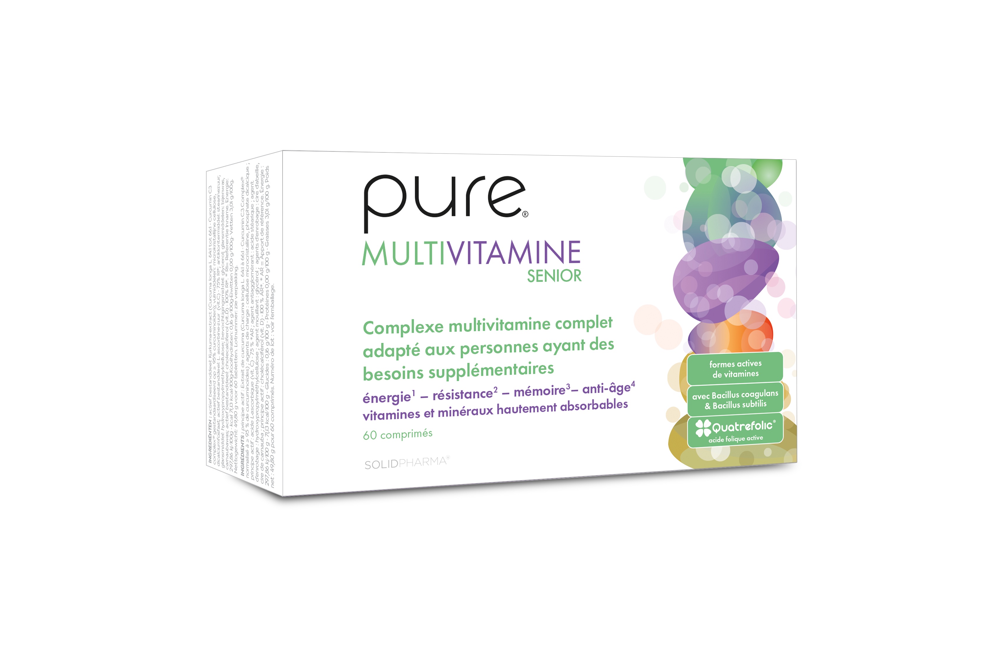 Pure Multivitamine Senior 60 Comprimés - Multivitamines | Parapharmacie ...