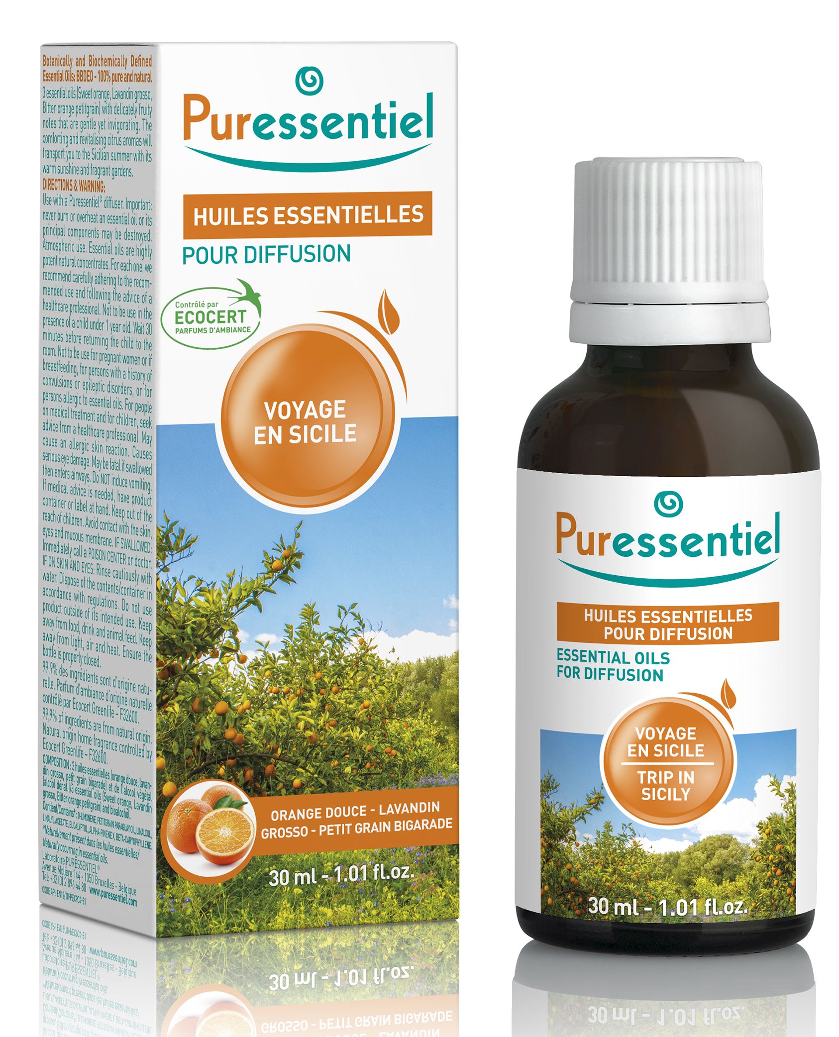 Puressentiel Diffusion Agrumes Complexe Flacon 30ml - Diffuseurs et mélanges d'huiles ...