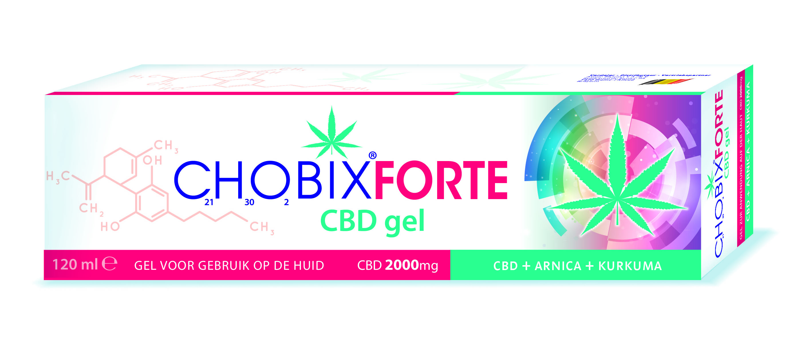 Chobix Forte CBD Gel 2000 mg - Gewrichten - Spieren | Online parafarmacie - Medi-Market