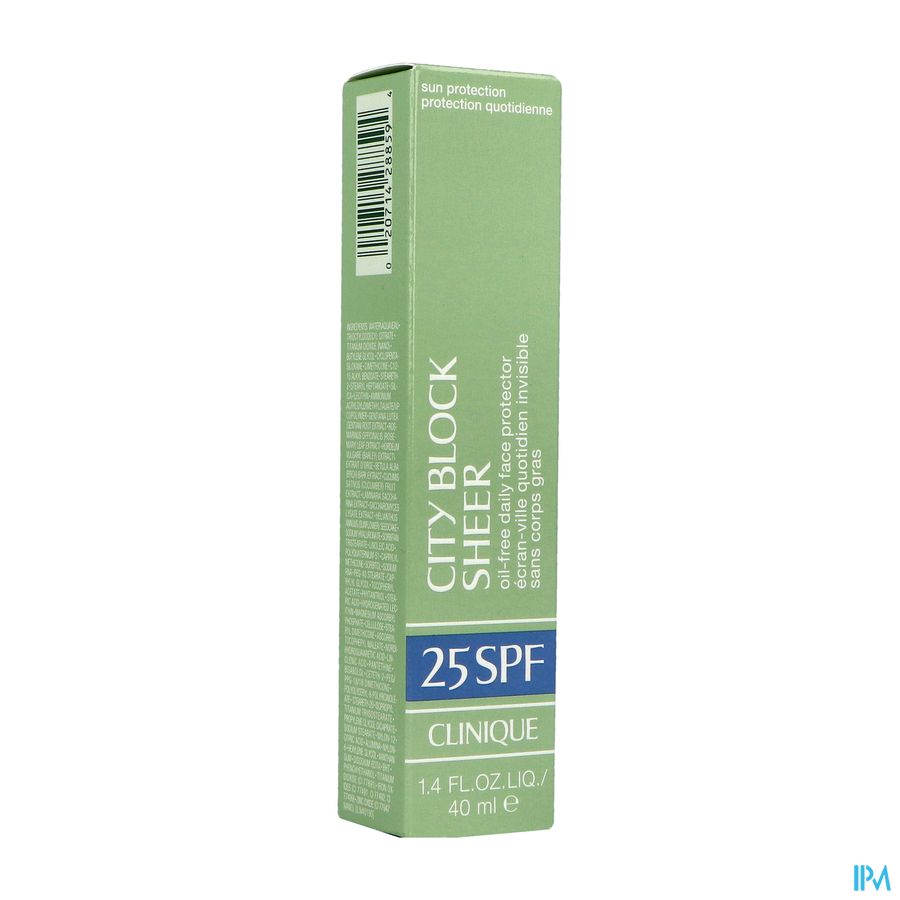 Clinique City Block Sheer SPF25 40ml - Fonds de teint | Parapharmacie ...