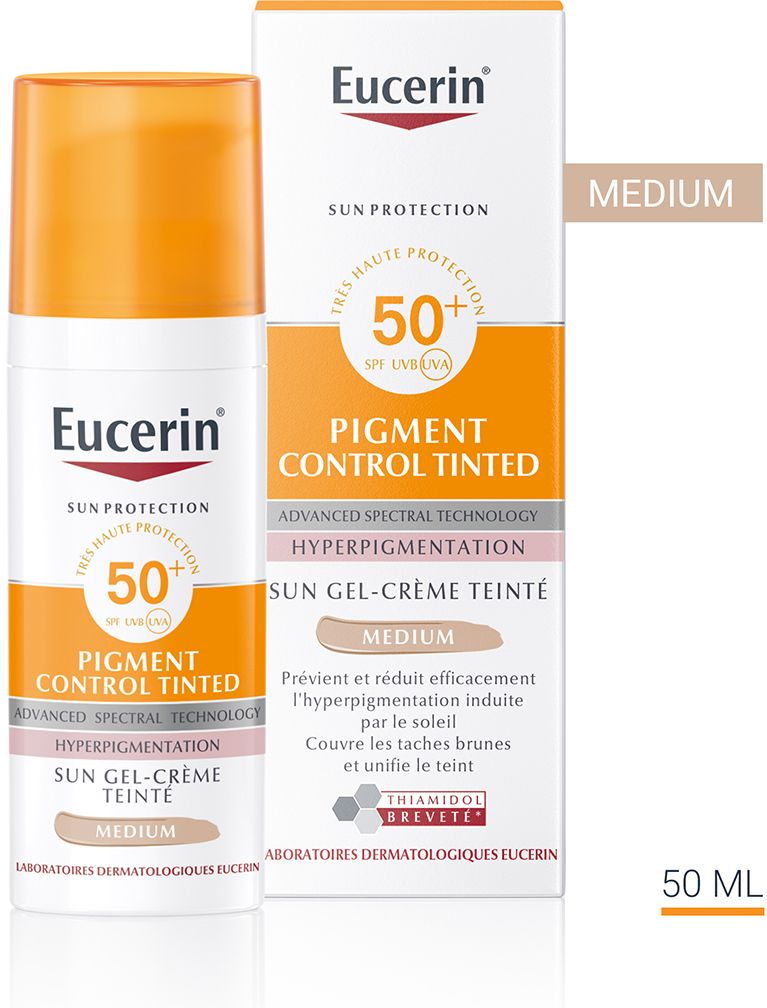 Eucerin Sun Pigment Control Tinted SPF 50+ Gel-Crème Teinté Medium ...