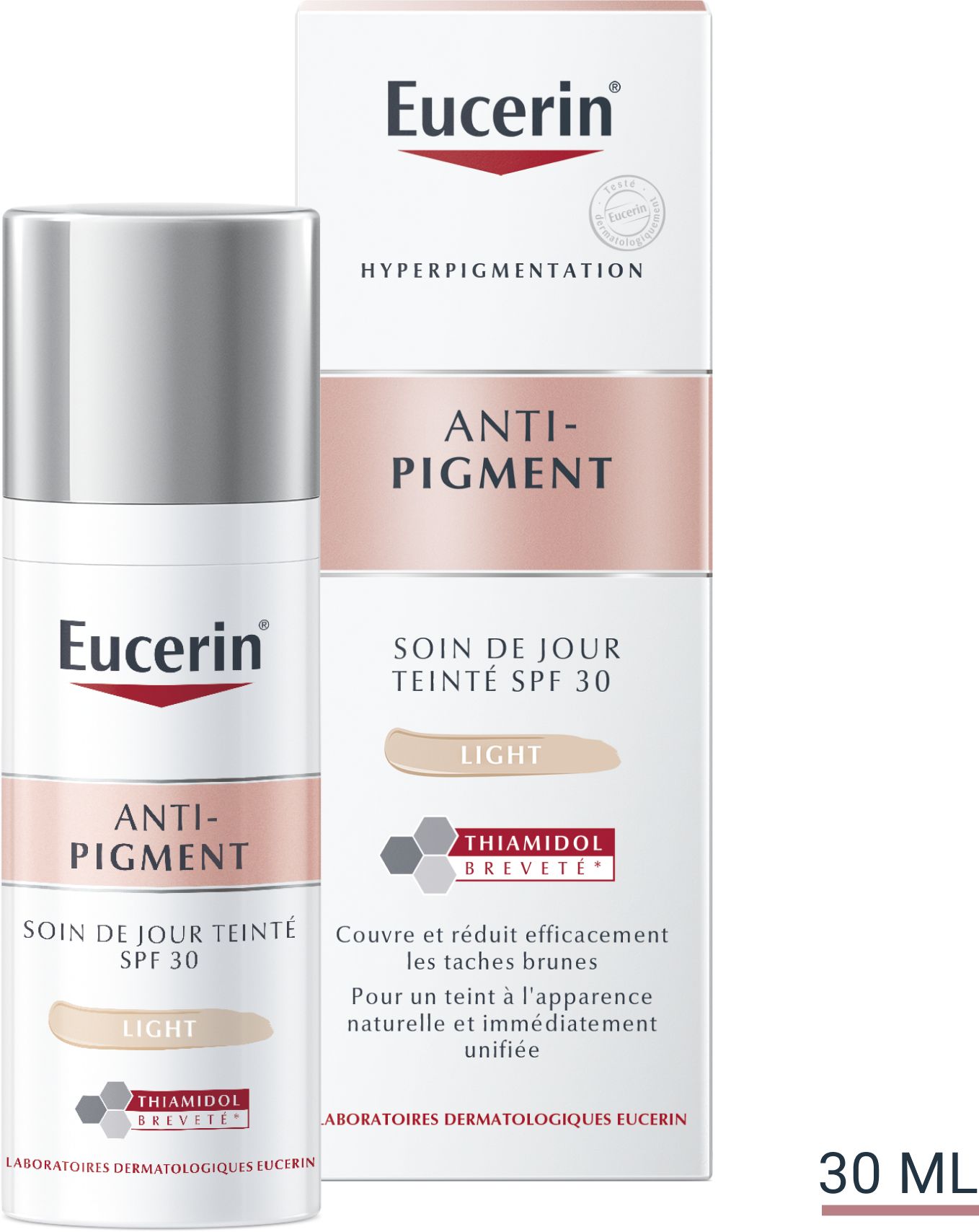 Eucerin Anti-Pigment Soin de Jour Teinté SPF 30 Light Hyperpigmentation ...