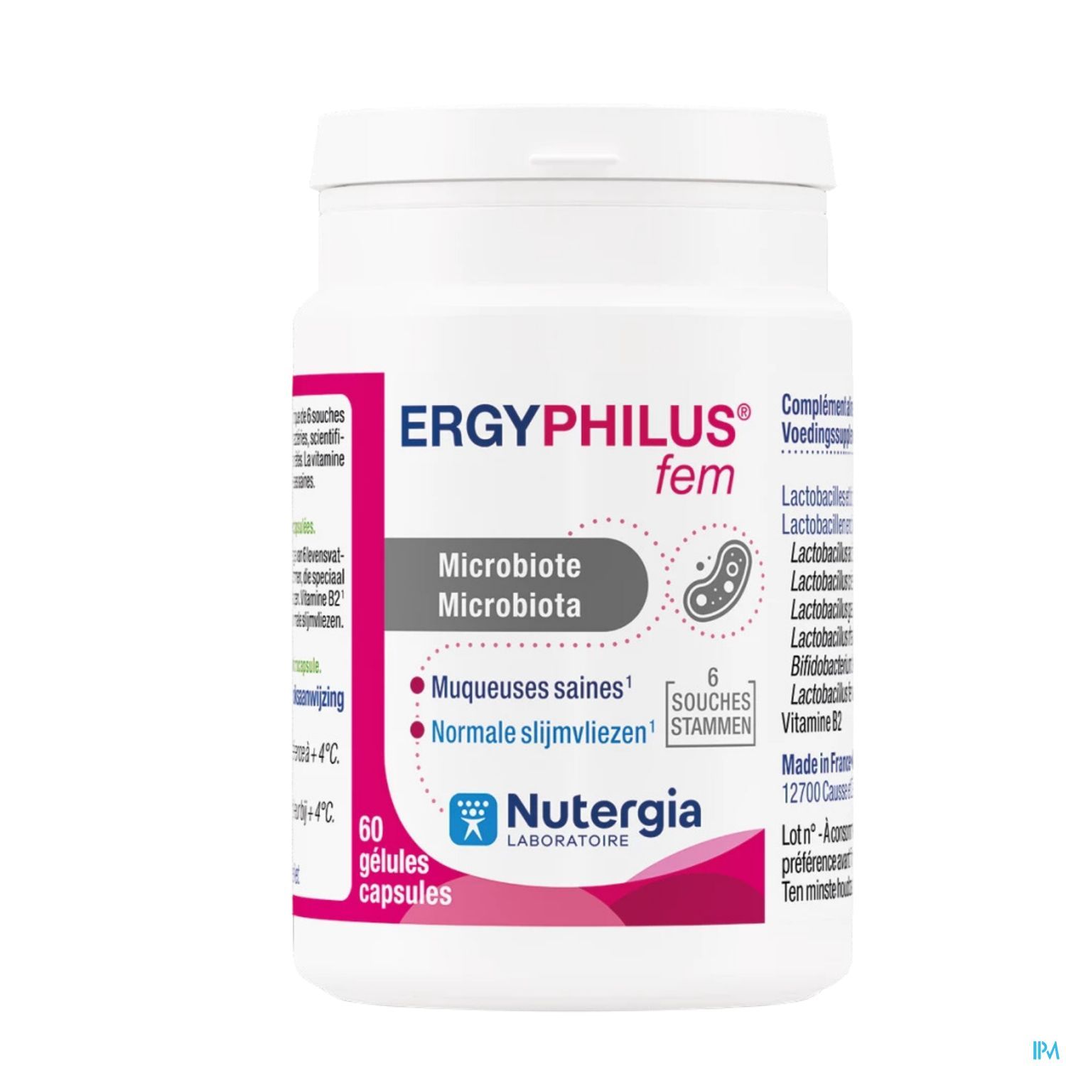 Nutergia Ergyphilus Microbiote Intima 60 Capsules - Vertering - Transit ...