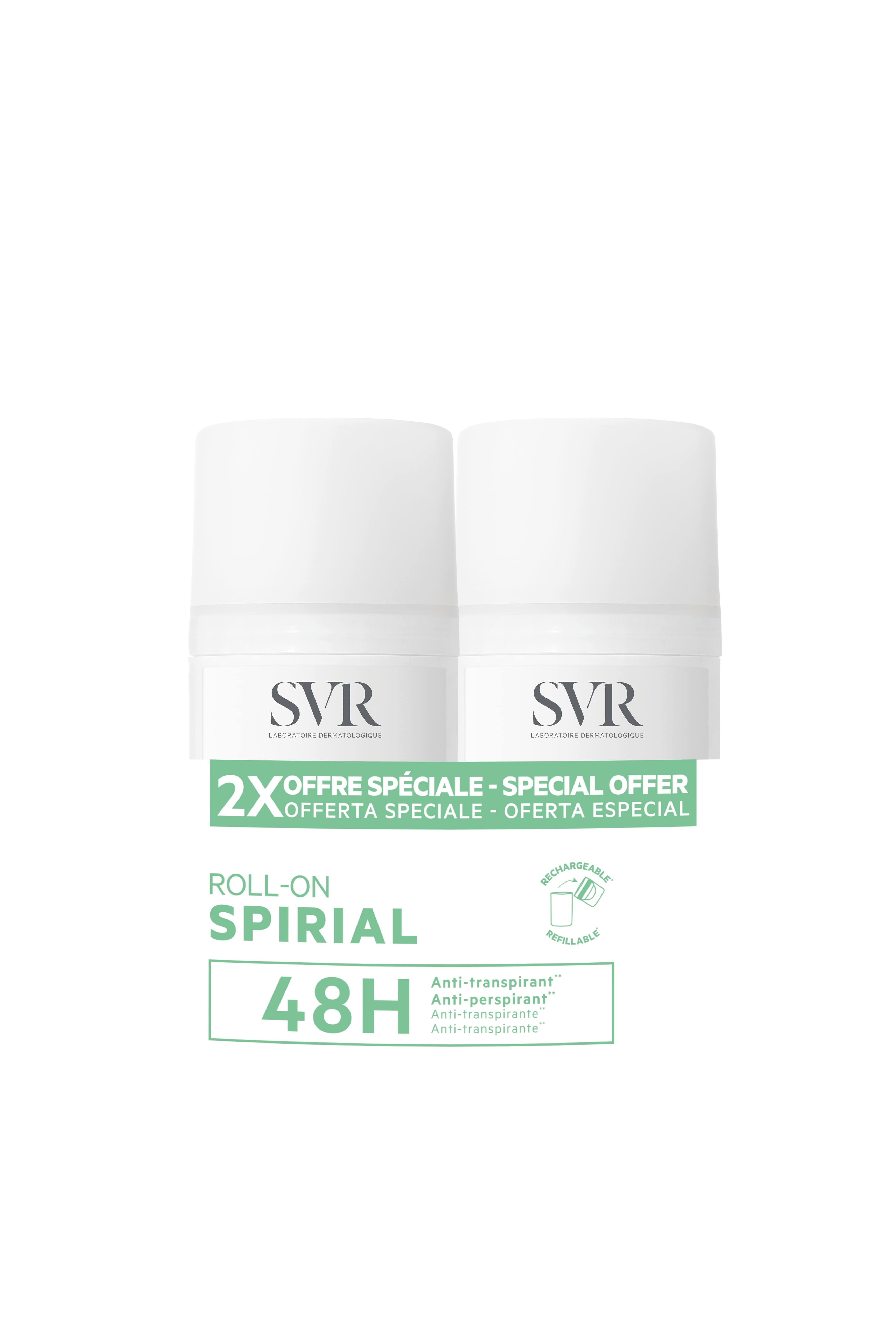 Svr Spirial Deo Roll-on 2x50ml (Nouvelle Formule) | Parapharmacie en ...