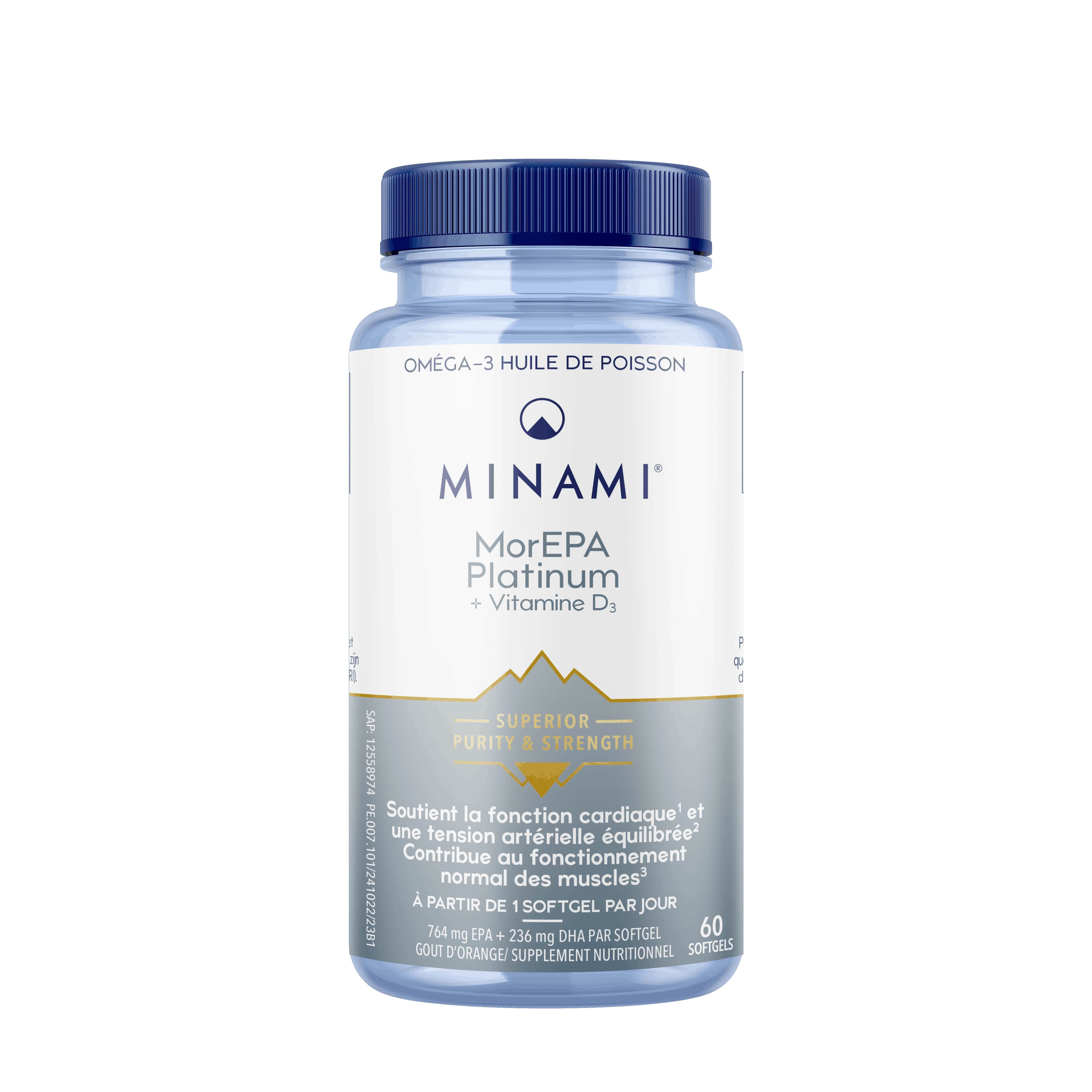 Minami MorEPA Platinum + Vitamine D3 60 Capsules | Parapharmacie en ...
